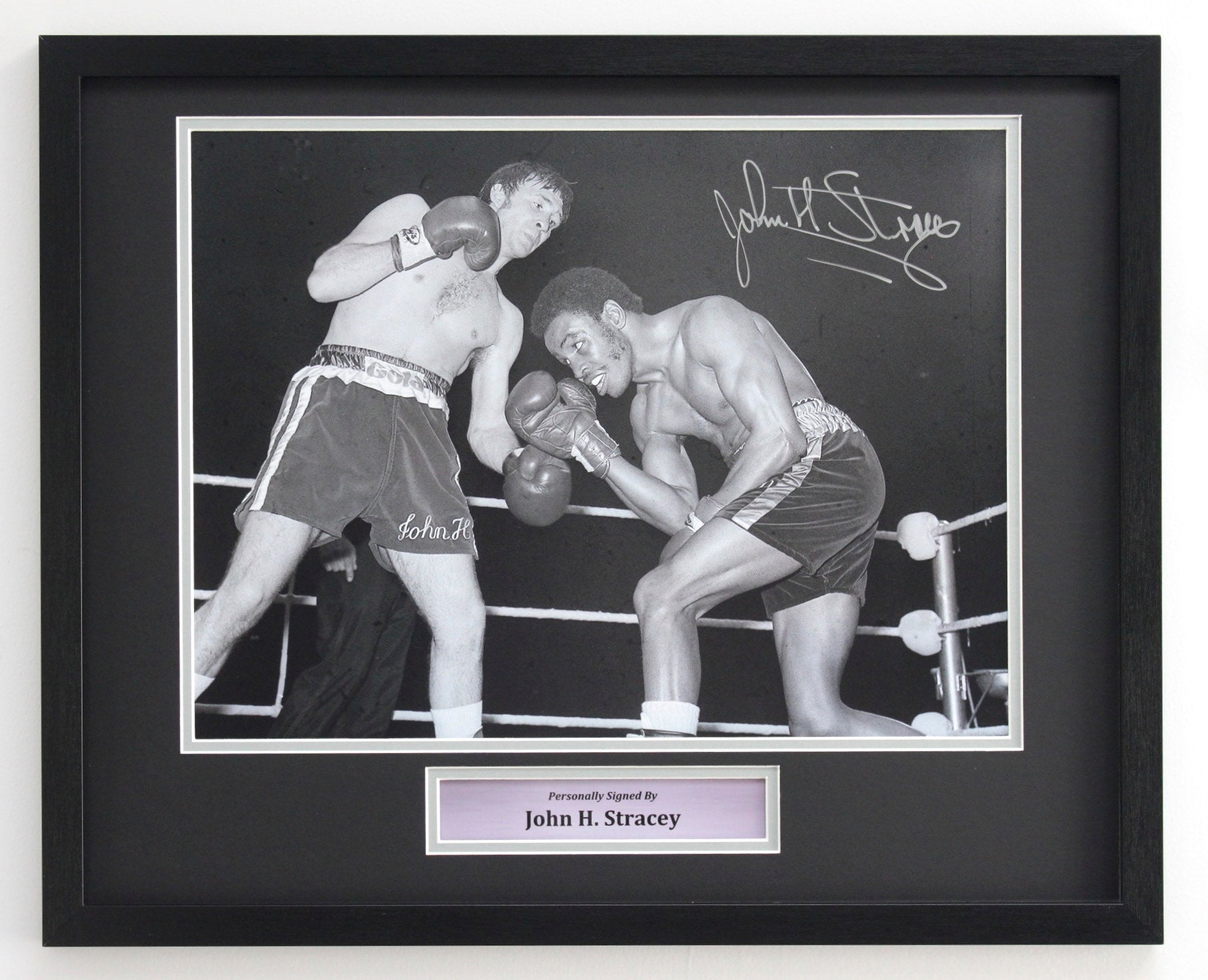 JOHN H STRACEY SIGNED PHOTO FIGHTING HEDGEMON LEWIS CLASSIC FRAME PLM4