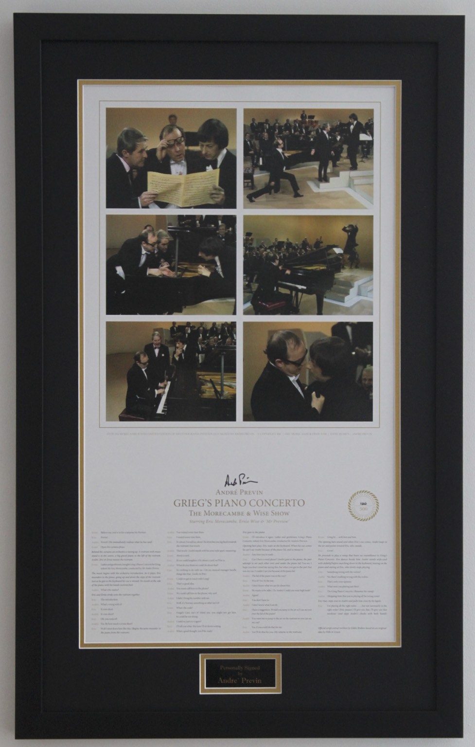 ANDRE PREVIN - GRIEG'S PIANO CONCERTO - SIGNED SCENE
